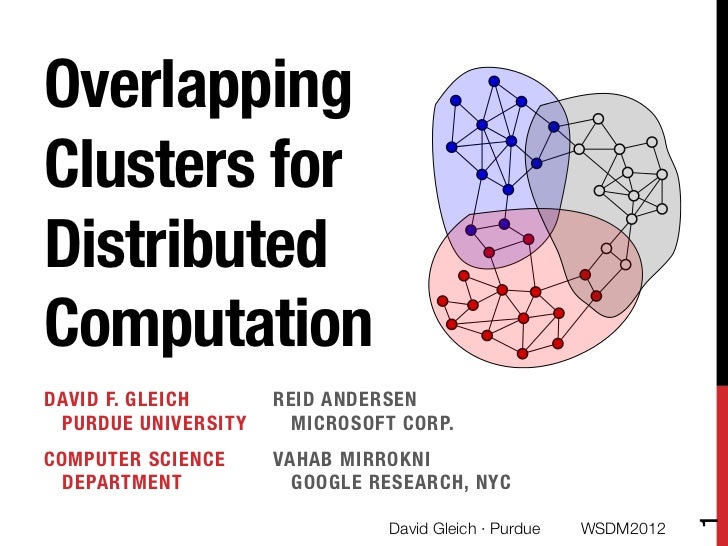 Overlapping Clusters For Distributed Computation