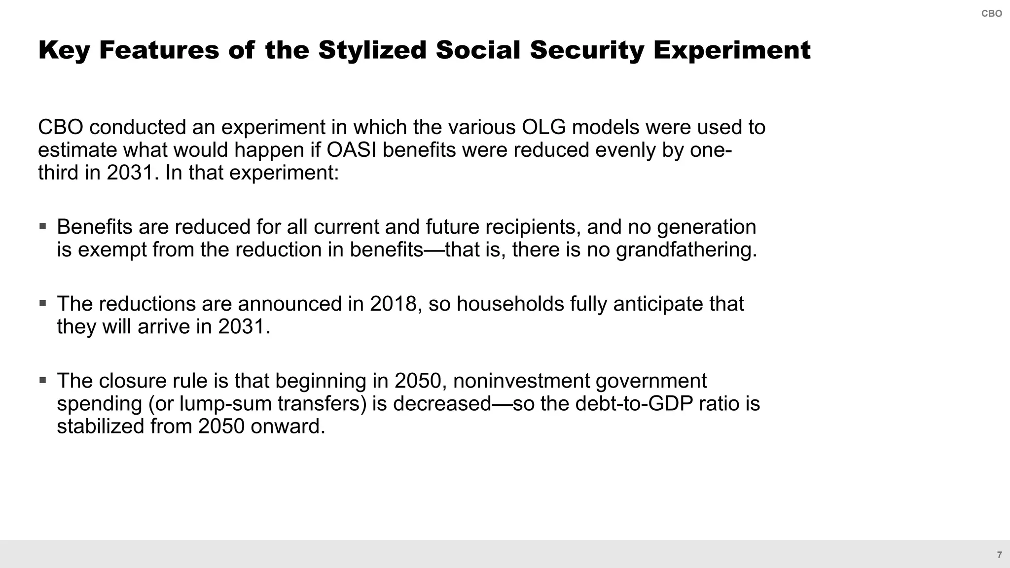 Overlapping Generations Model Roundtable Model Comparisons From a ...