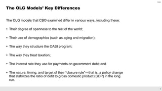 Overlapping Generations Model Roundtable Model Comparisons From a ...