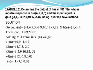 Overlap save method and overlap add method in dsp | PPTX | Technology & Computing