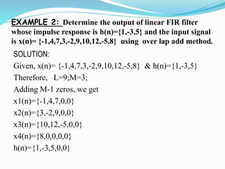 Overlap save method and overlap add method in dsp | PPTX