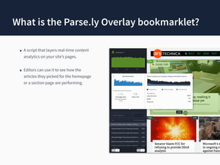 How Parse.ly Overlay helps you engage loyal readers | PPT