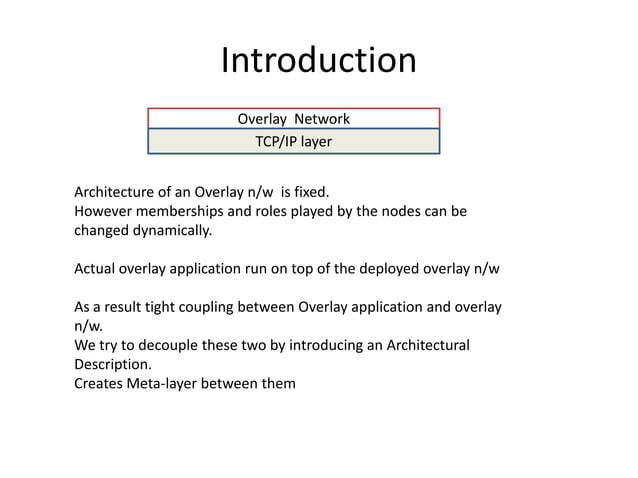 Overlay networks ppt | PPTX