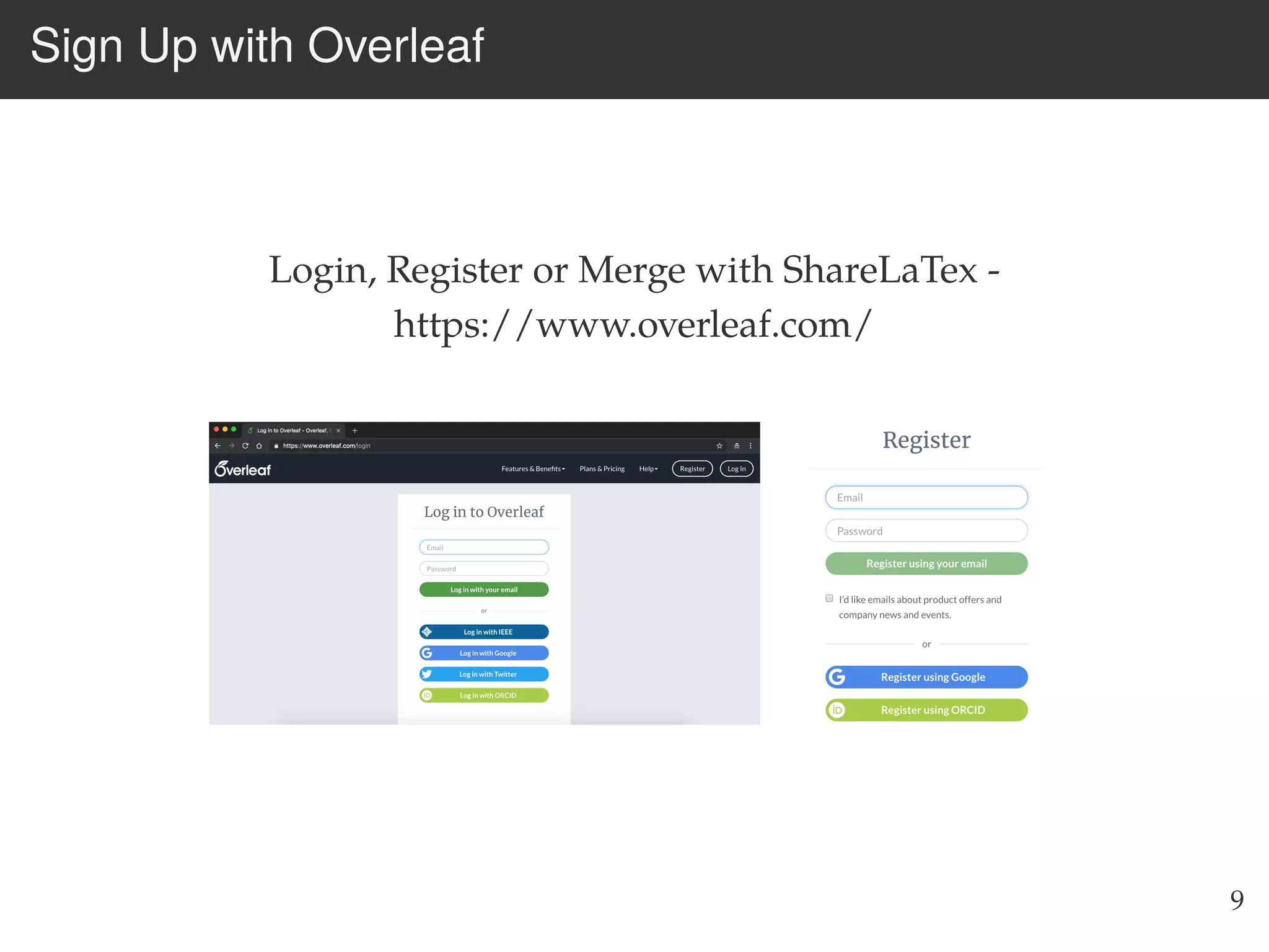 Introduction to Overleaf Workshop | PPT
