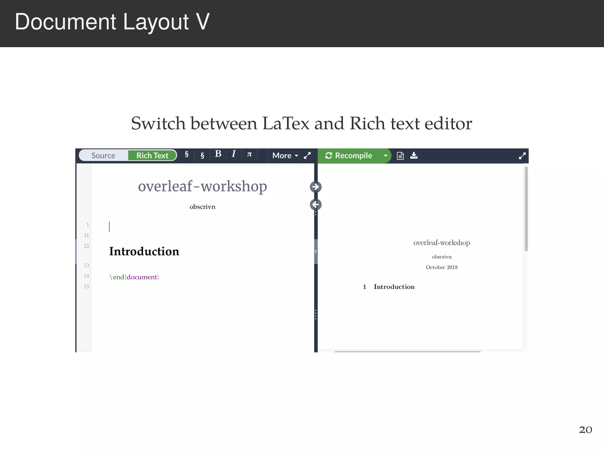 Introduction to Overleaf Workshop | PPT