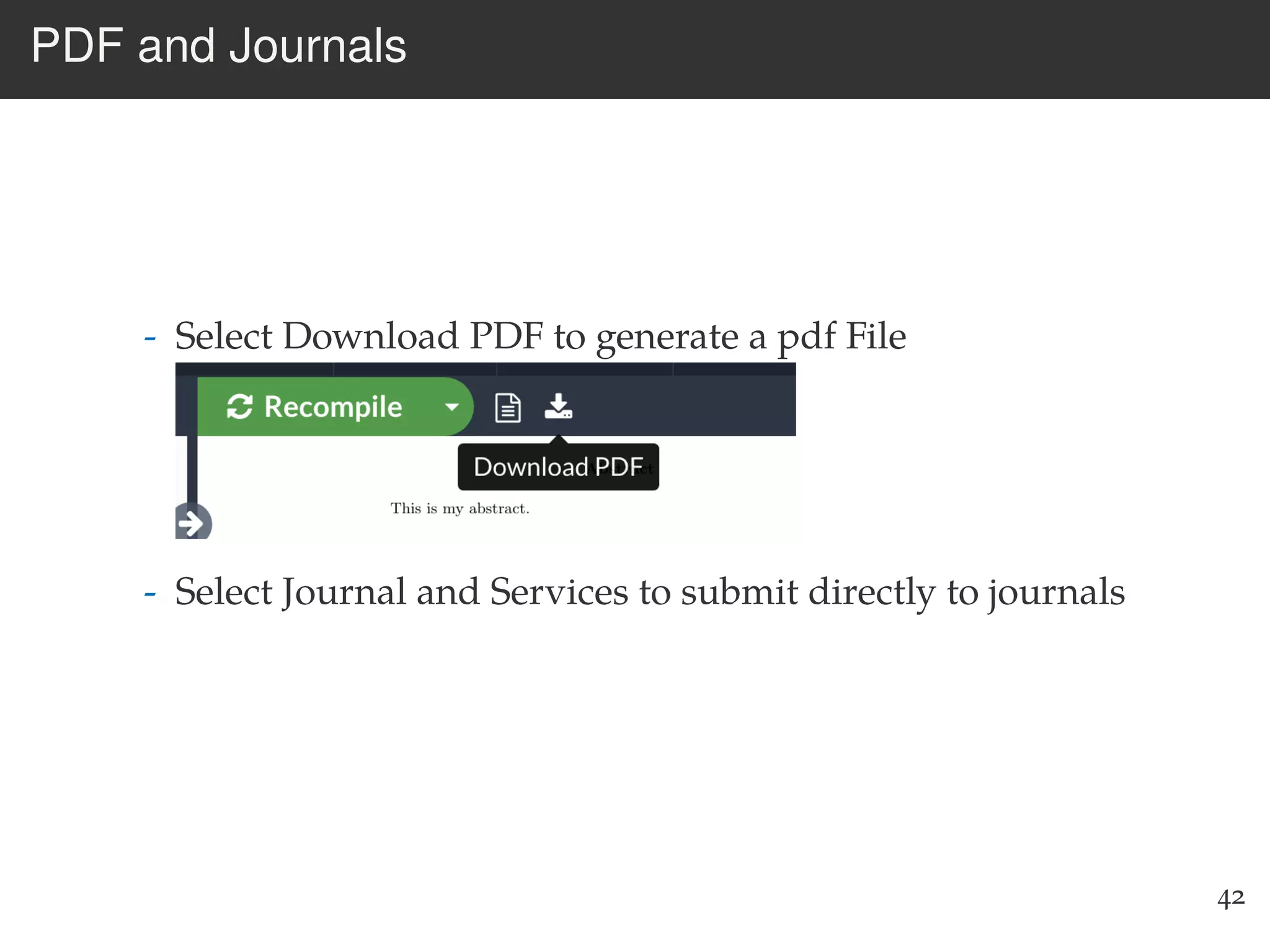 Introduction to Overleaf Workshop | PPT