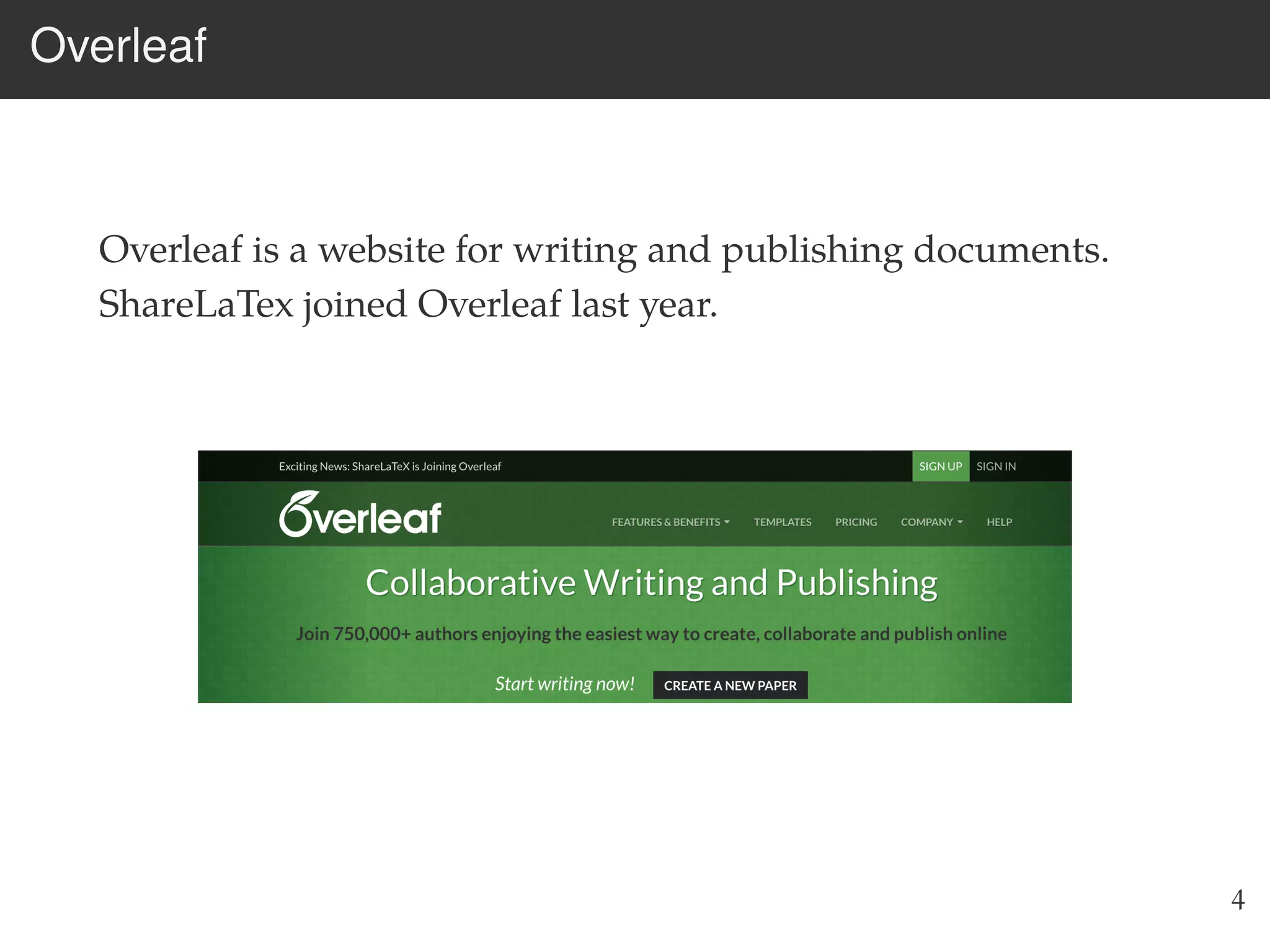 Introduction to Overleaf Workshop | PDF