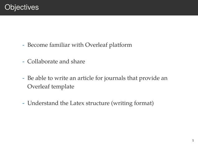 Introduction to Overleaf Workshop | PDF | Desktop Publishing | Computer Software and Applications
