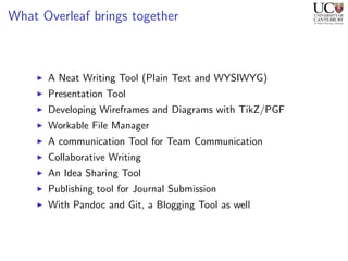 Overleaf presentation | PDF
