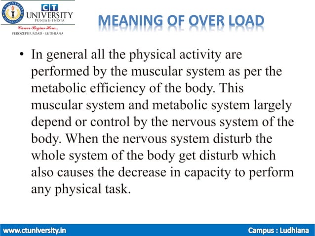 Over load in Sports | PPT