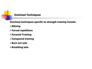 Overload Techniques PDHPE | PPT