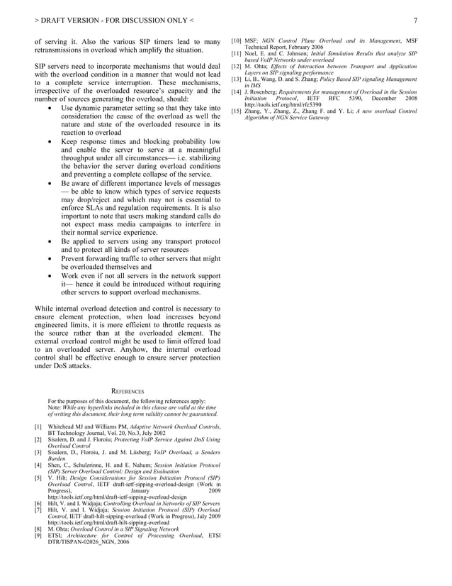 SIP Overload Control Problem Statement | PDF