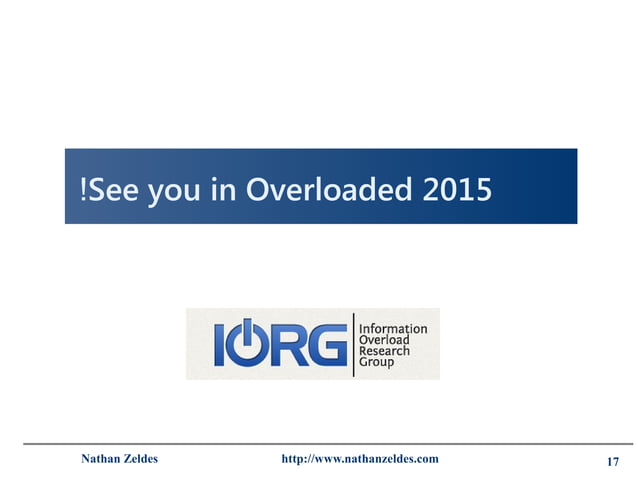 Twenty years of Information Overload Solutions | PPT
