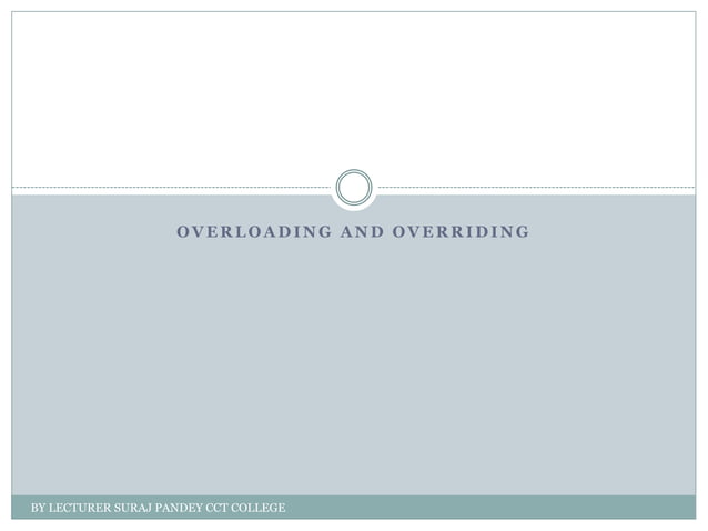Overloading and overriding in vb.net | Free Download