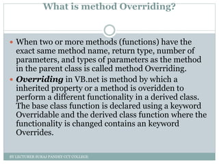 Overloading and overriding in vb.net