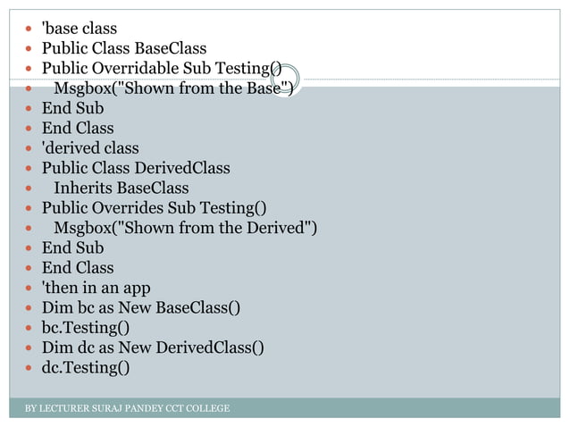 Overloading and overriding in vb.net