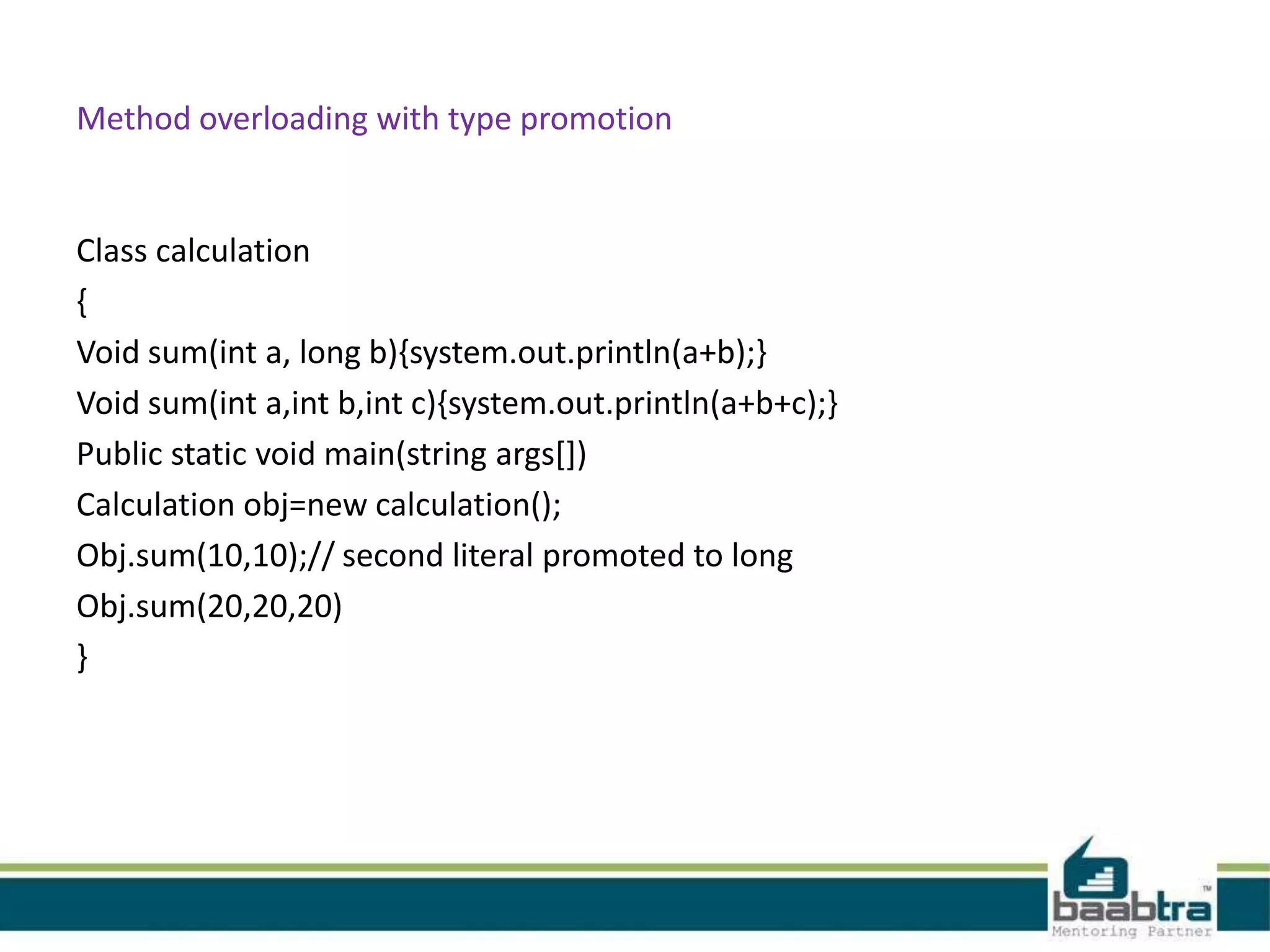 Overloadingmethod | PPTX | Programming Languages | Computing