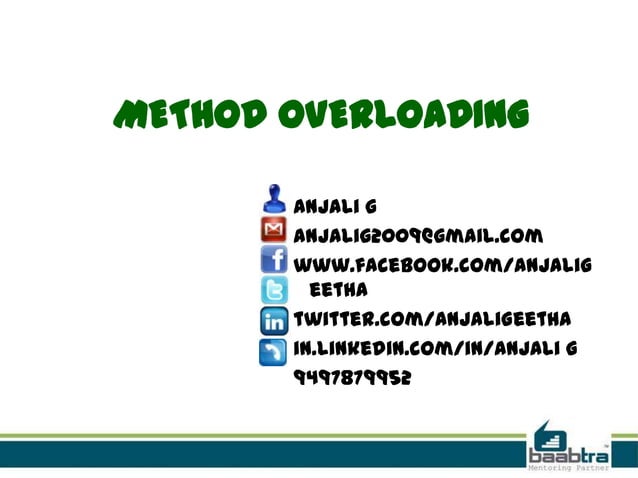 Overloadingmethod | PPTX | Programming Languages | Computing