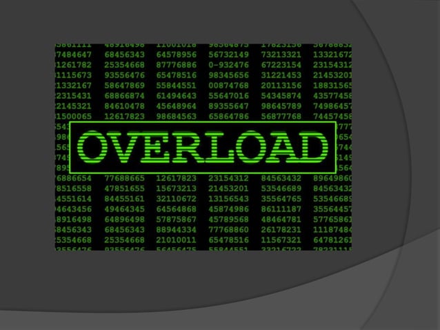 Overload its causes and symptoms | PPTX