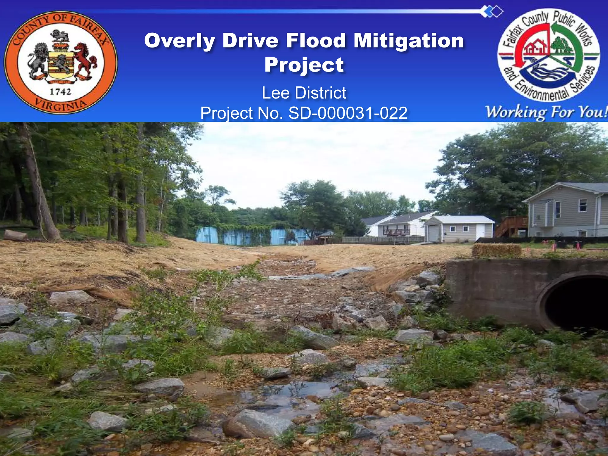 Flood Mitigation Project on Overly Drive | PPT