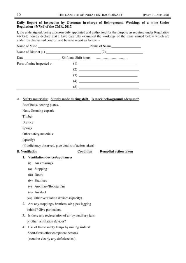 Overman Shift report format opencast and underground coal mine..pdf