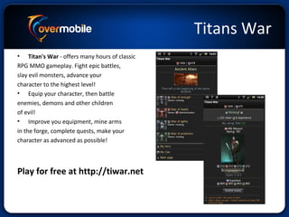 Mobile browser games (wap games) | PPT