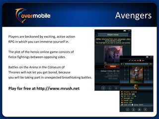 Mobile browser games from Overmobile | PPT