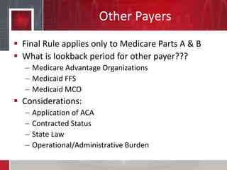 60-Day Overpayment Reporting Final Rule – The Rule of Six: Part II | PPTX