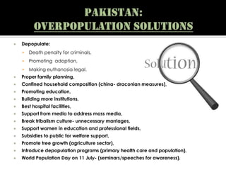 Overpopulation in Pakistan (Contemporary Issues) -ZK | PPTX | Medical ...