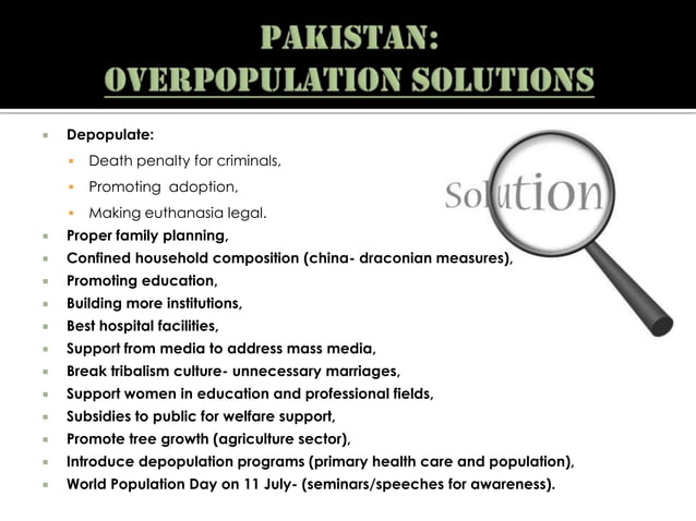 Overpopulation in Pakistan (Contemporary Issues) -ZK | PPTX | Medical ...