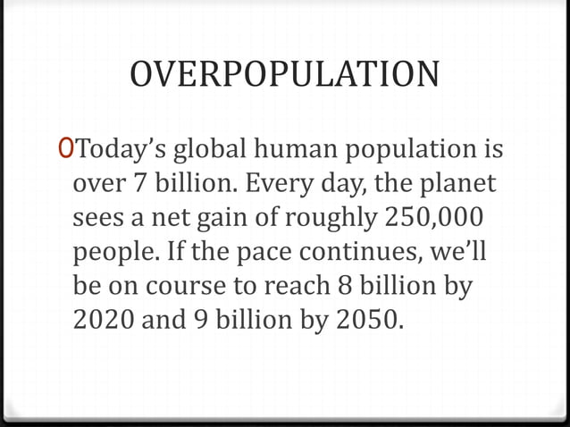 Overpopulation | PPT