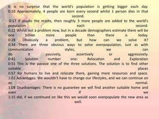 Overpopulation over the world | PPTX