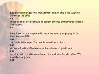 Overpopulation over the world | PPTX