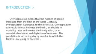 Overpopulation | PPTX