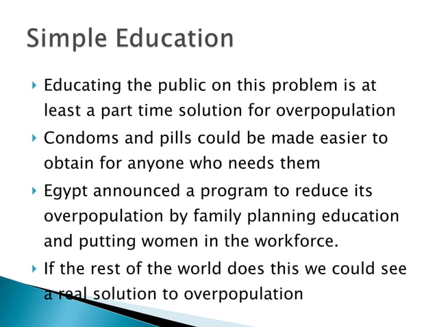 Overpopulation | PPT | Environment | Science