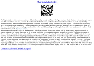 Overpopulation Summary And Analysis | PDF | Diseases and Conditions ...