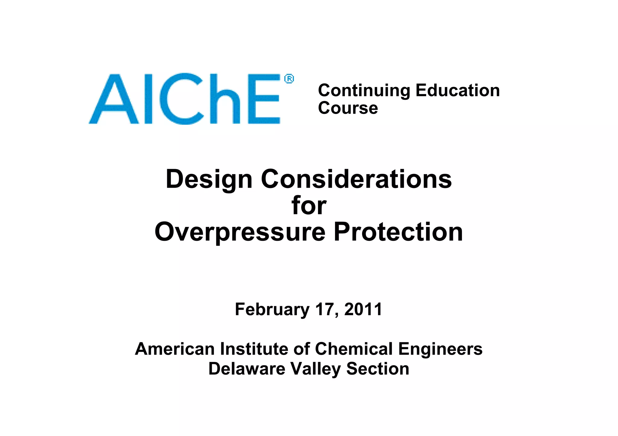 Overpressure protection | PDF