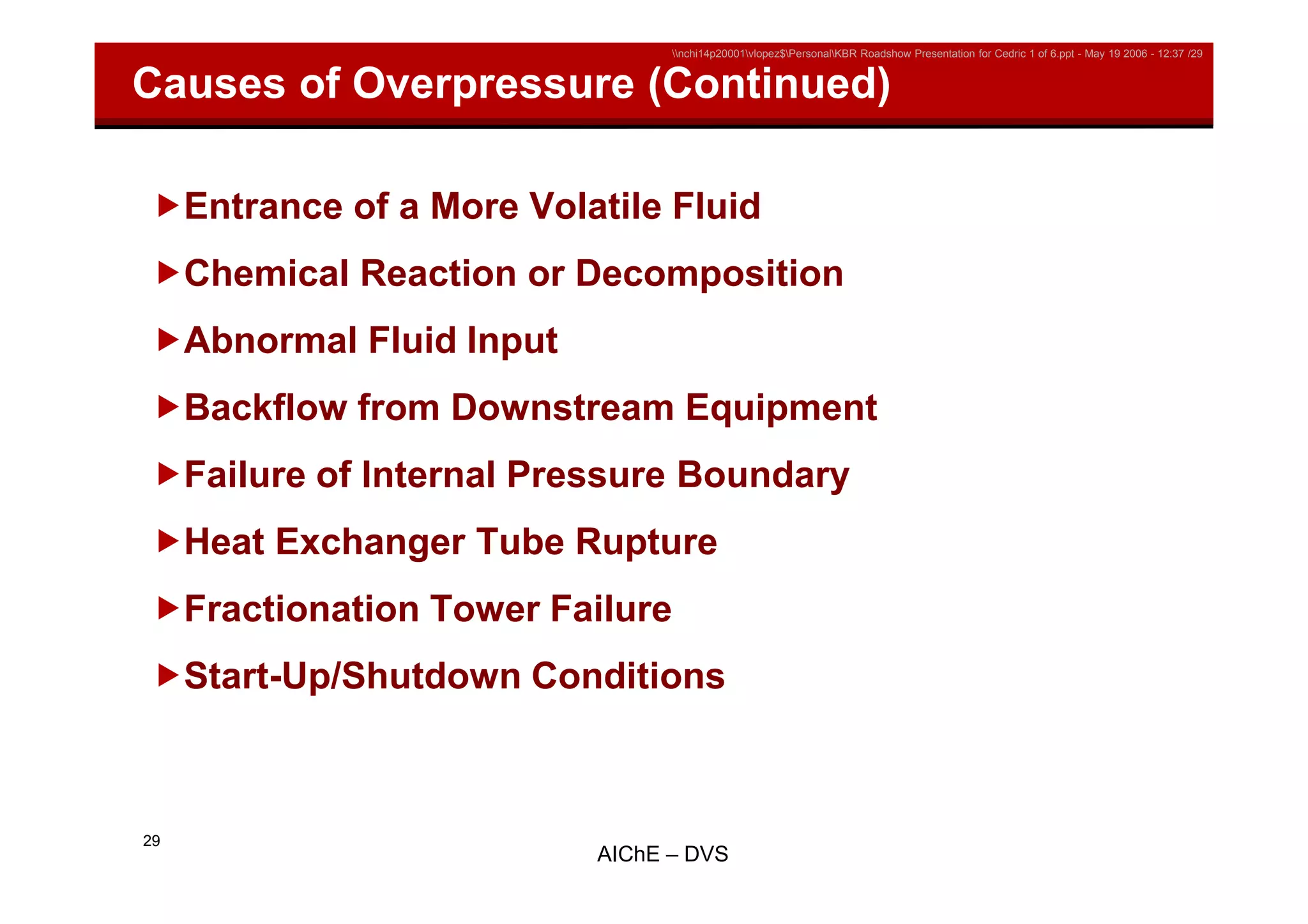 Overpressure protection | PDF