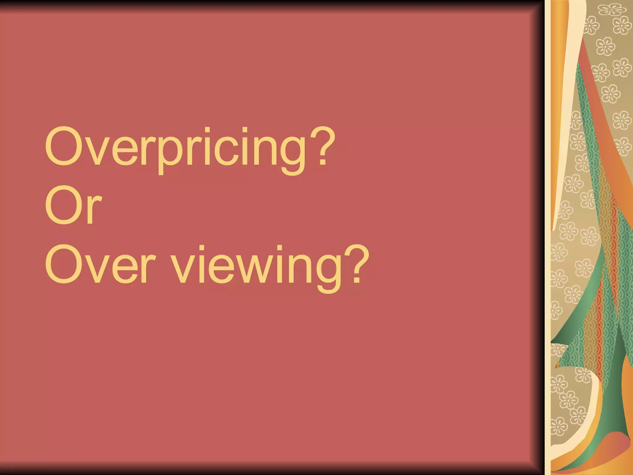 Overpricing | PPT