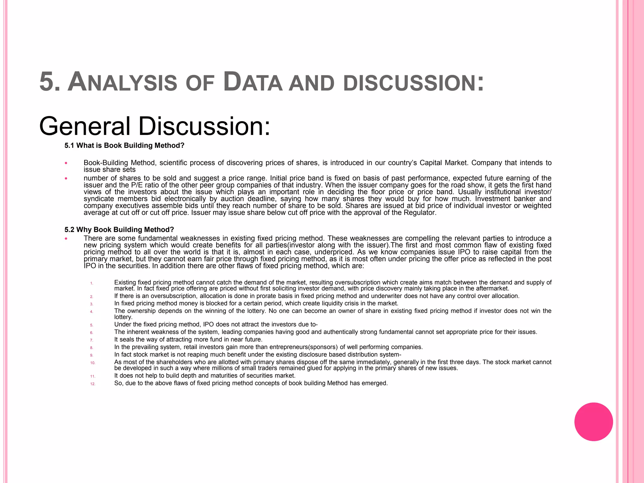 Overpricing of IPOS in Bangladesh: Book building method | PPTX