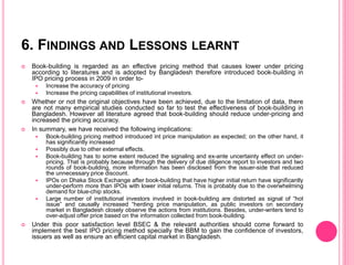 Overpricing of IPOS in Bangladesh: Book building method | PPTX