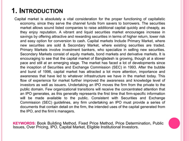 Overpricing of IPOS in Bangladesh: Book building method | PPTX