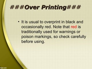 ###Over printing### & line clearance sheet by Vishnu Datta M | PPT