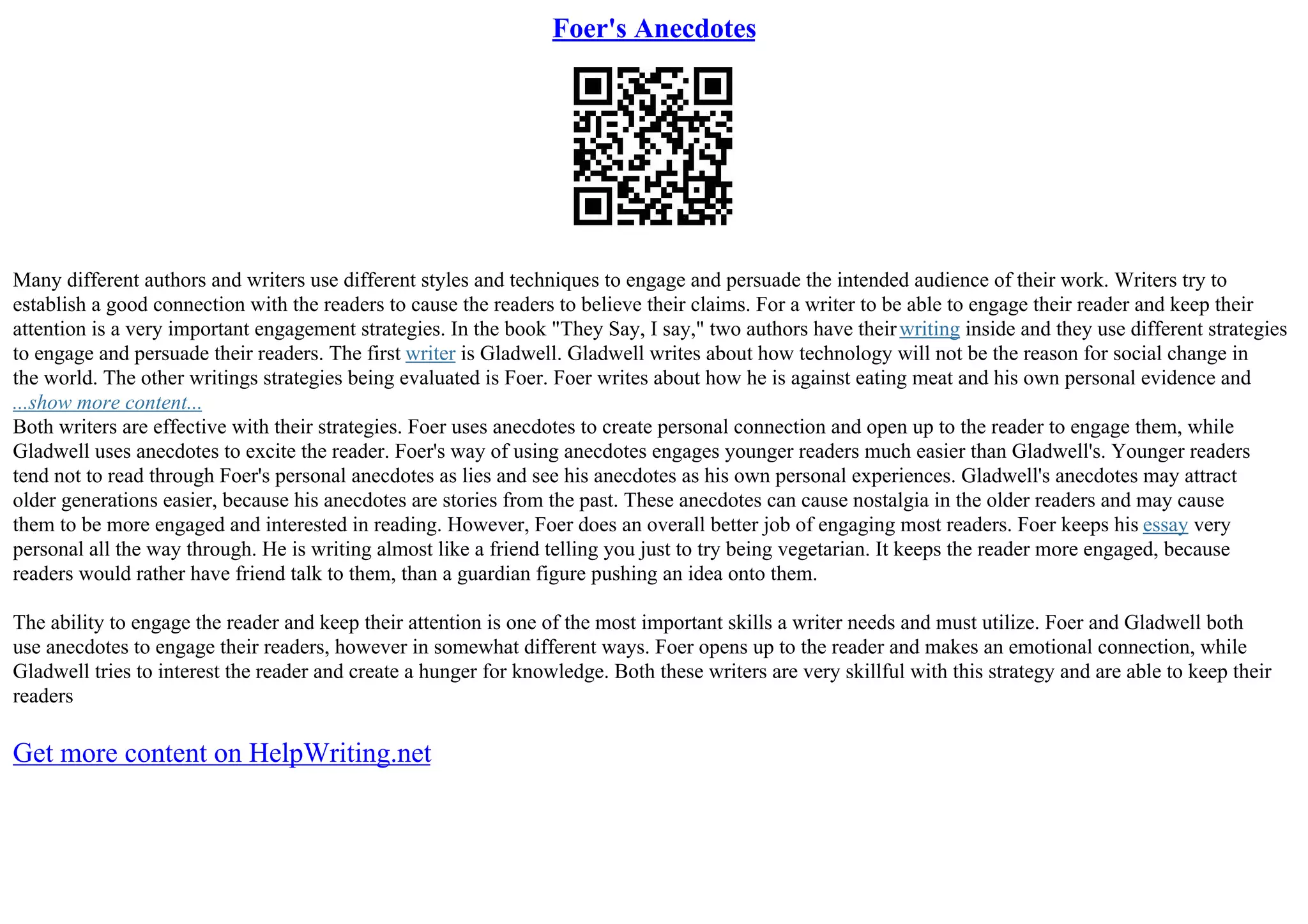 Overreliance On Anecdotes | PDF