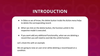 Override Deletion Function | PPT