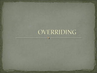 C# Overriding | PPT