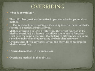 C# Overriding | PPT