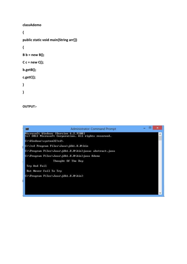 Overriding Abstract In Java Docx Programming Languages Computing 1558