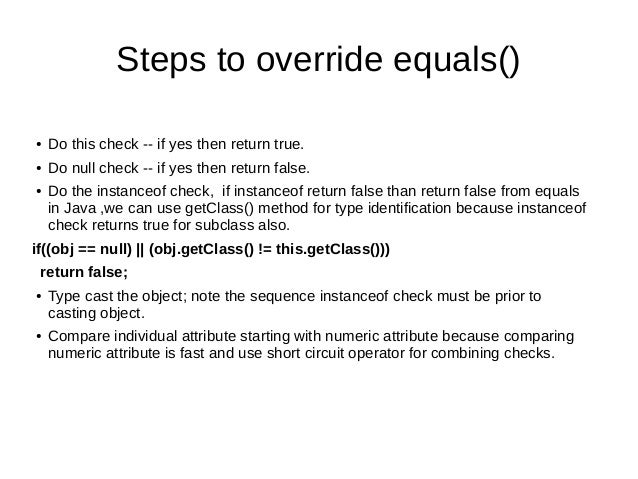 Overriding methods Overriding methods