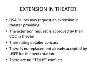 Overseas contingency operations support assignment | PPTX